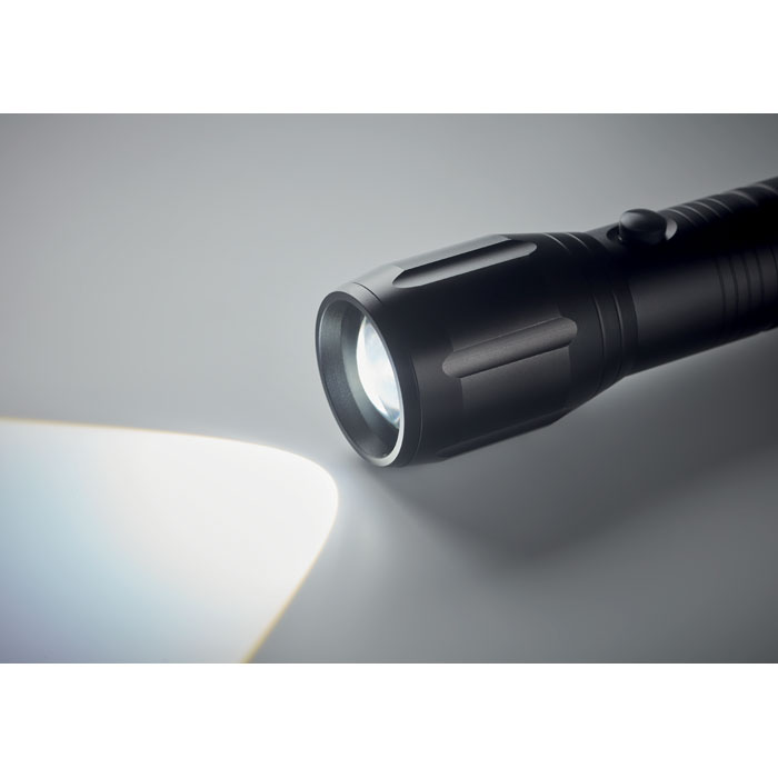 Duża aluminiowa latarka LED z nadrukiem MO6567-03 - Latarki reklamowe