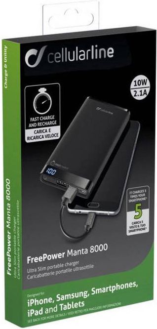 Power Bank Cellular Line MANTA 8000 z nadrukiem EG 030903 8000 - Powerbanki z nadrukiem